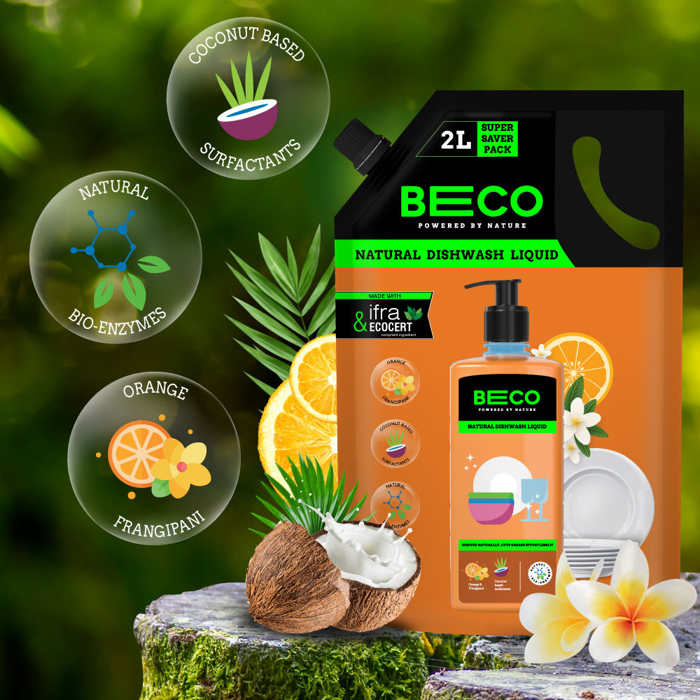 BECO NATURAL DISHWASH LIQUID REFILL 2 LTRS