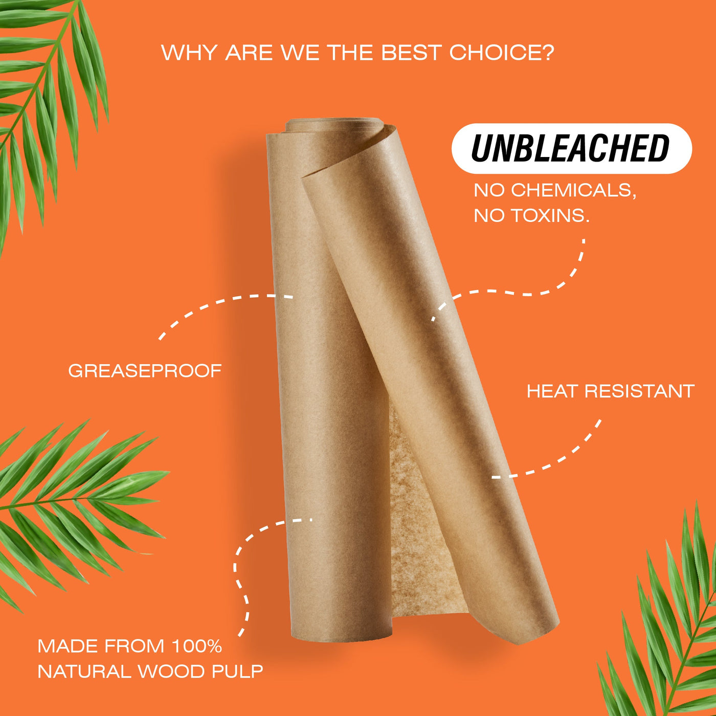 Organic Baking Paper, Chemical-free - 10 mtr